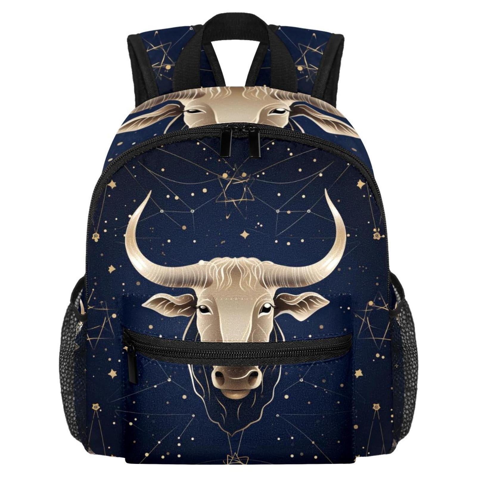 Taurus Constellation Cute Adjustable Shoulder Strap Backpack with Large Capacity, Printed Design ...