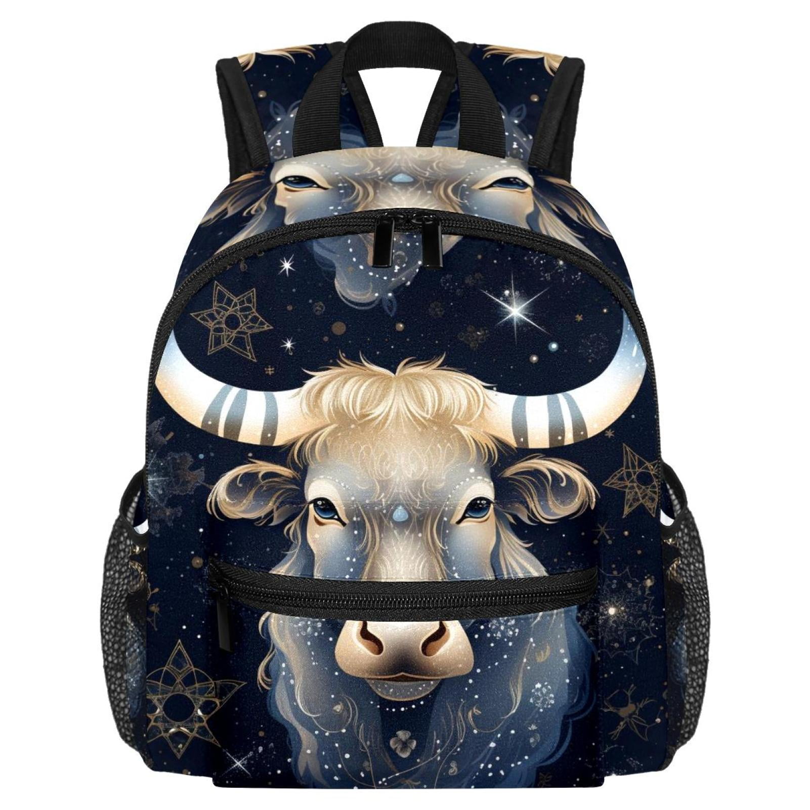 Taurus Constellation Cute Adjustable Shoulder Strap Backpack with Large Capacity, Printed Design ...