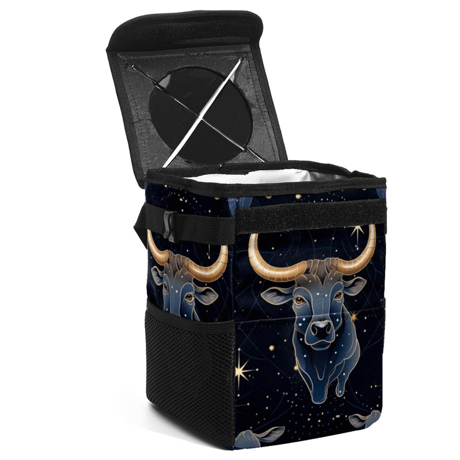 Taurus Constellation Foldable Car Garbage Can with Lid, Leak-Proof, and ...