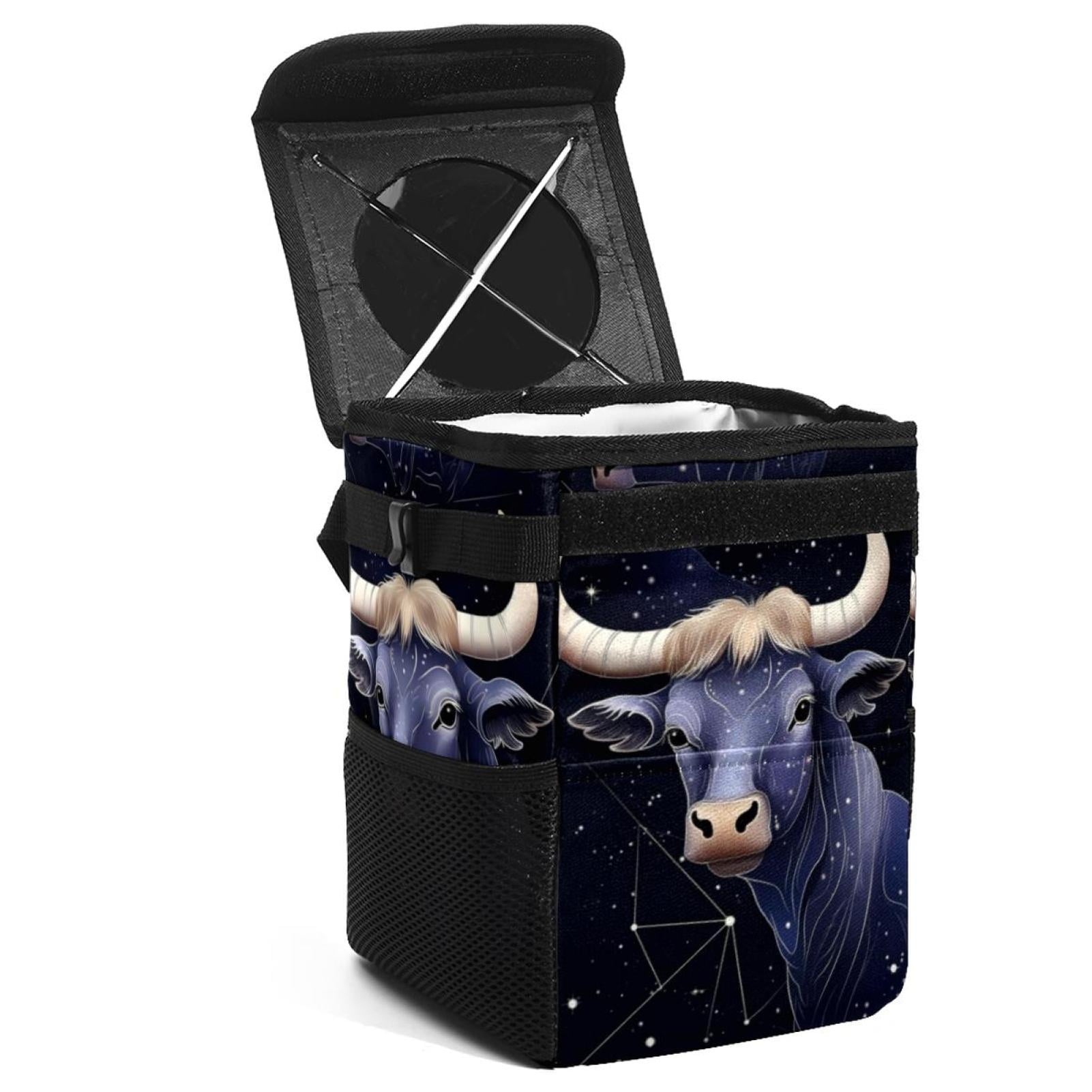 Taurus Constellation Foldable Car Trash Can Mini Trash Can with Lid ...