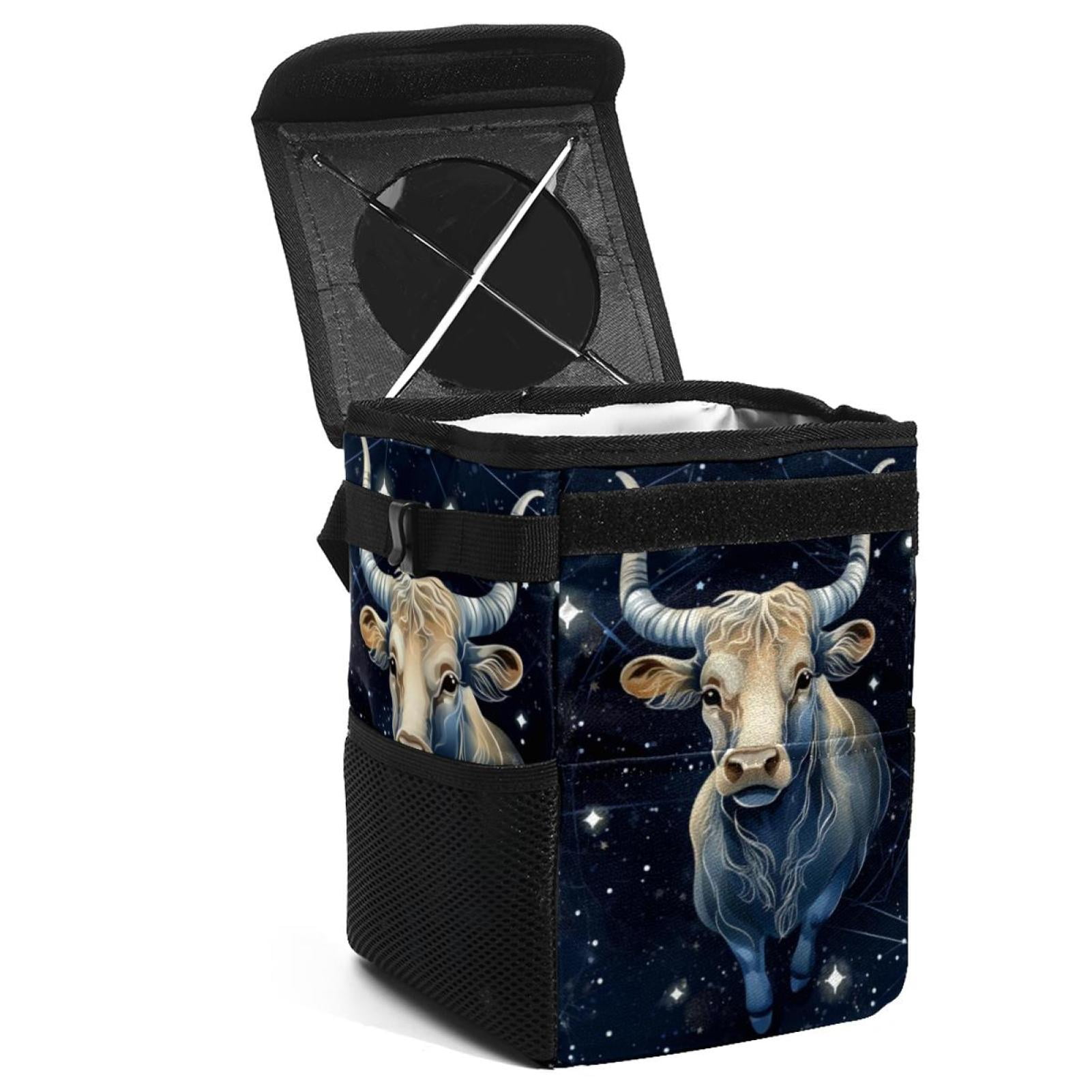Taurus Constellation Foldable Car Trash Can with Lid, Leak-proof ...