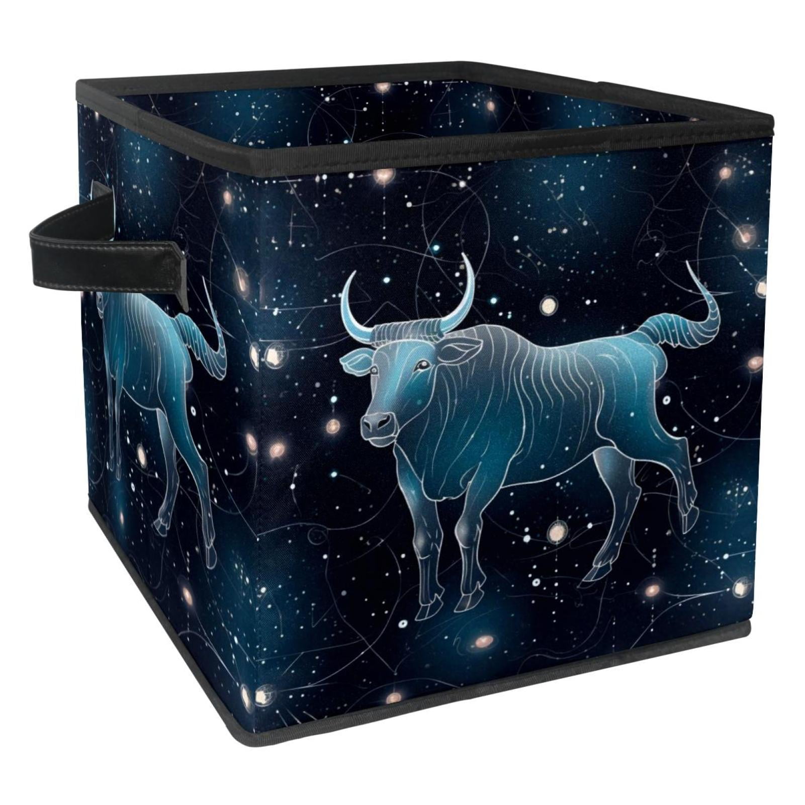 Taurus Constellation Foldable Toy Box with Handle, 10.8"x10.5"x10.6 ...