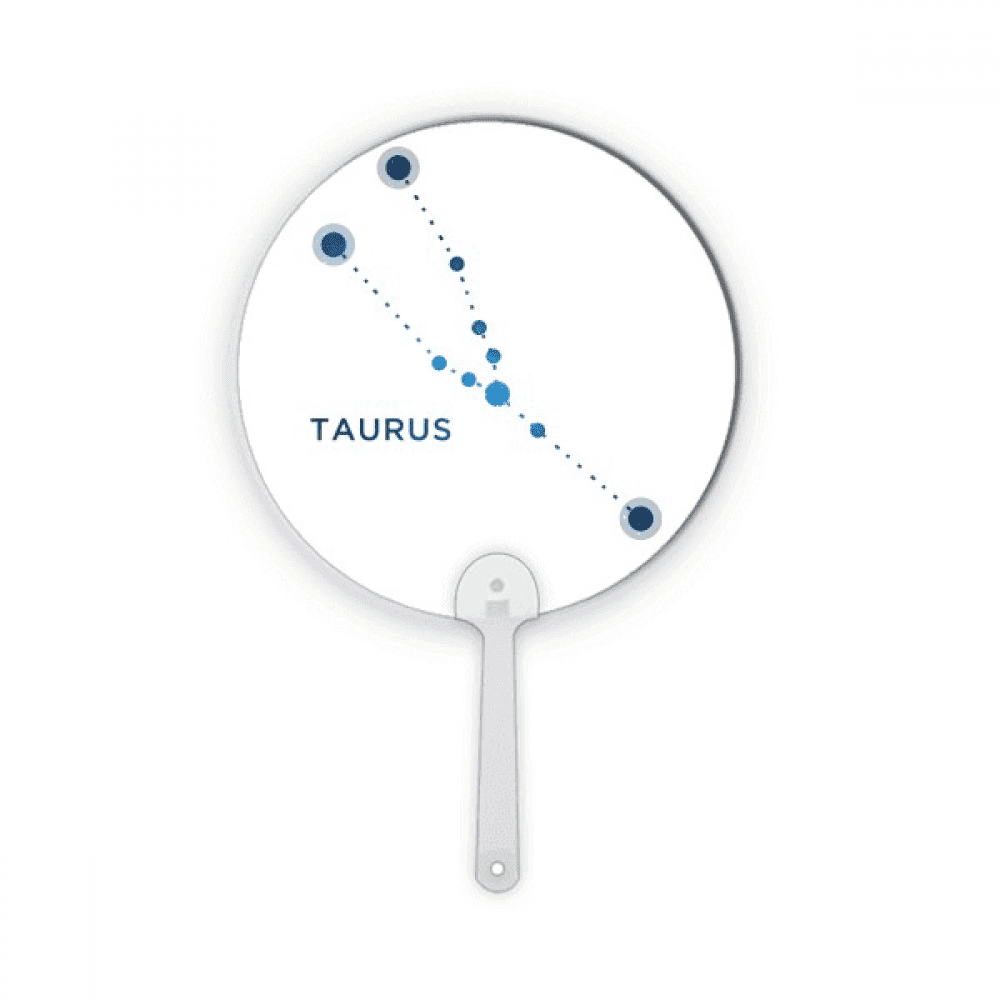 Taurus Constellation Sign Zodiac Plastic Round Handheld Fan Decorations ...