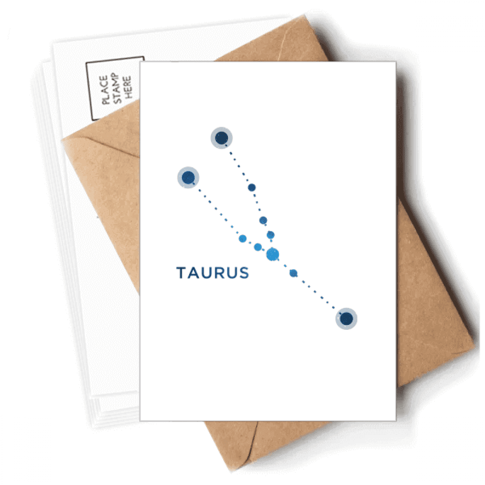 Taurus Constellation Sign Zodiac Postcards Envelopes Blank Note Cards ...