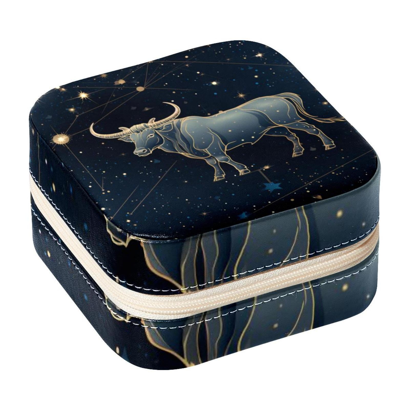 Taurus Constellation Travel Portable Square Jewelry Box for Rings ...