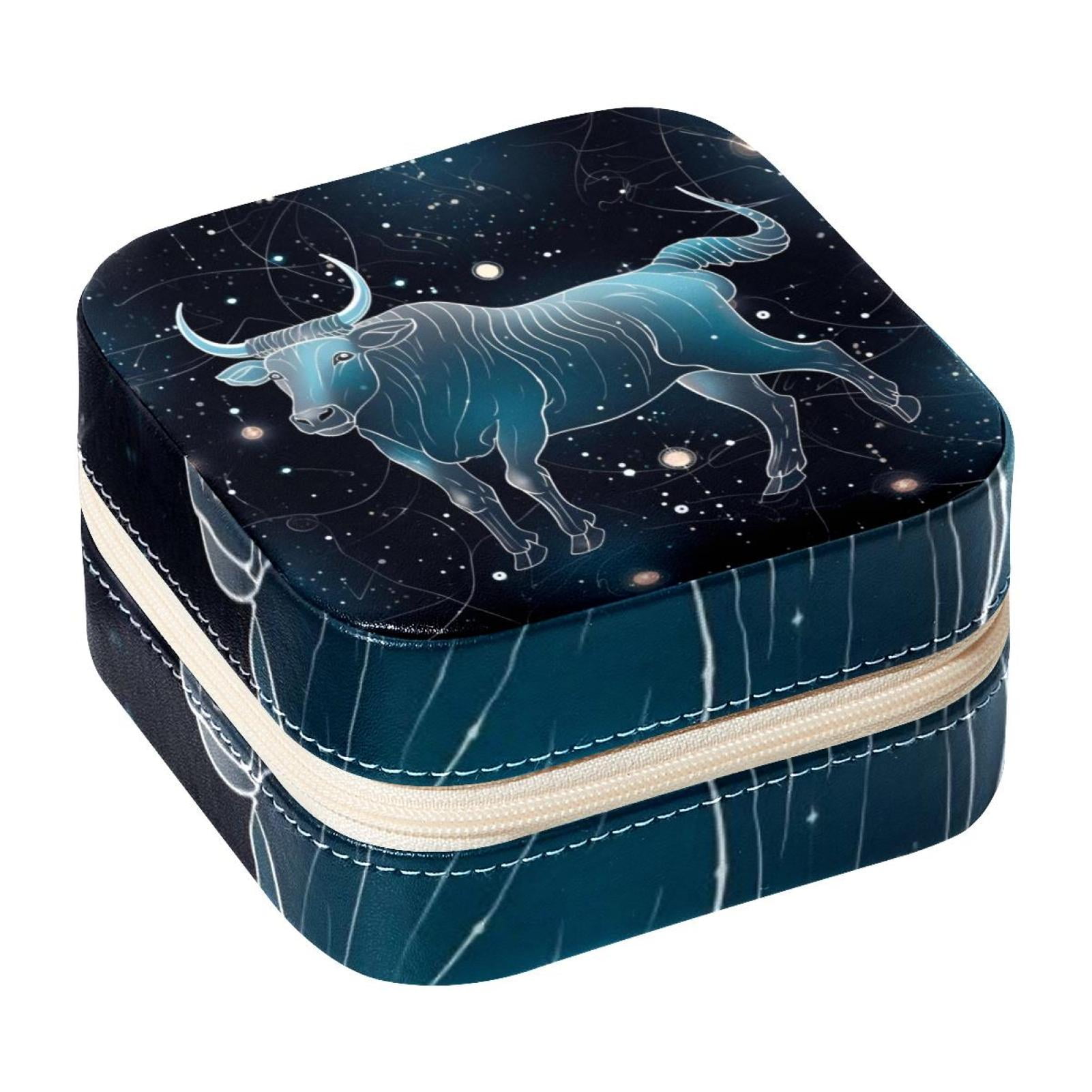 Taurus Constellation Travel Portable Square Jewelry Boxes Display Case ...