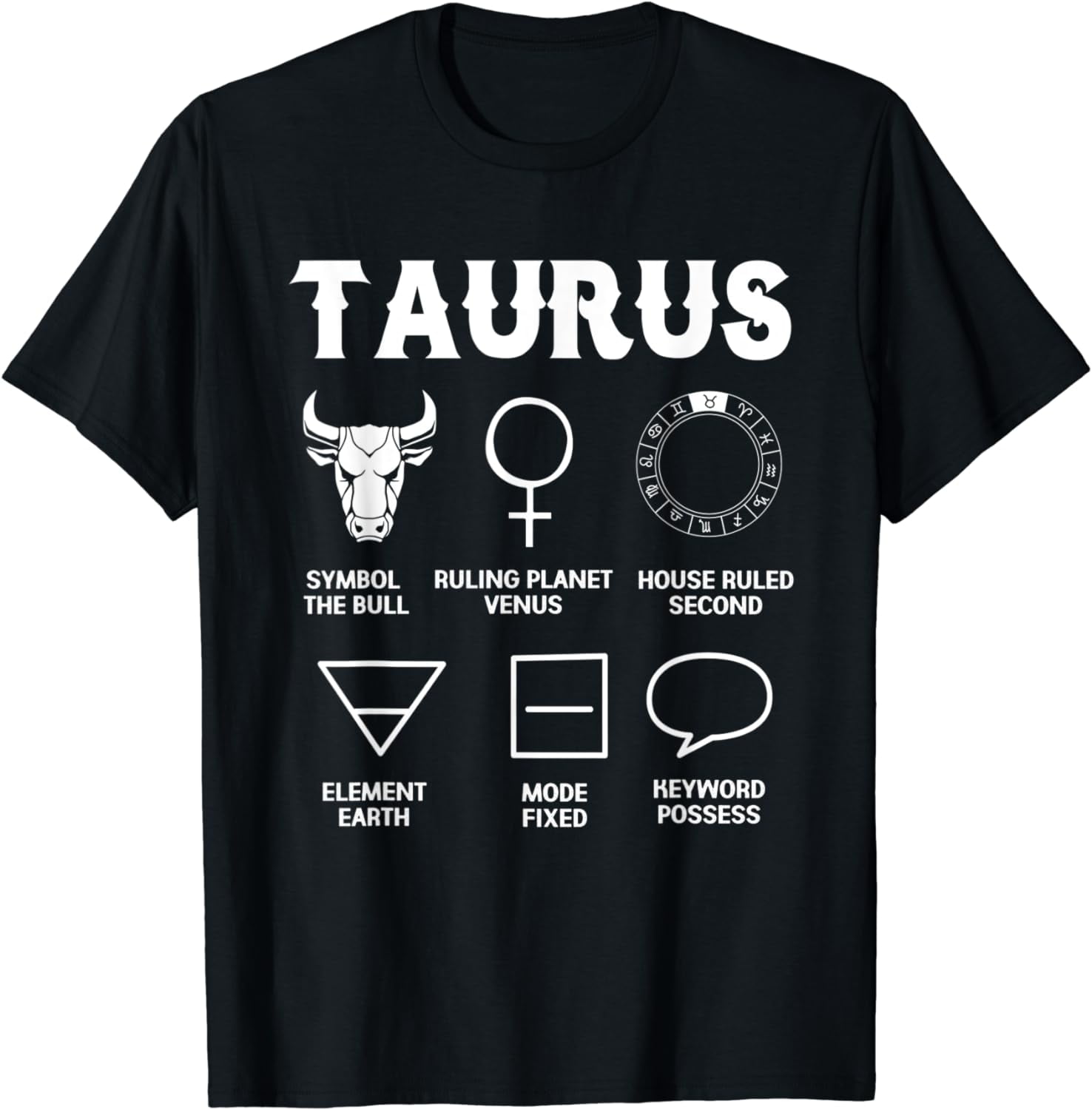 Taurus Constellation Zodiac Sign Taurus Facts T-Shirt - Walmart.com
