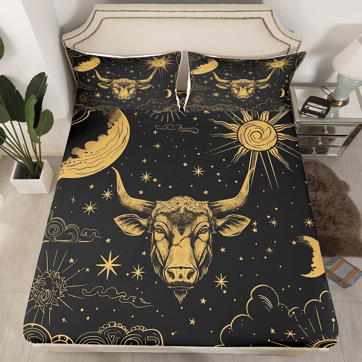 Taurus Fitted Sheet Twin Size 12 Horoscope Astrology Bed Sheets ...