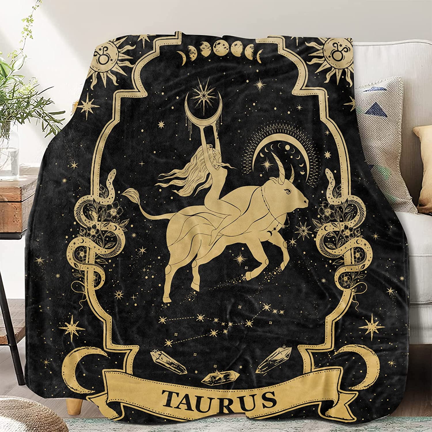 Taurus Gifts for Women, Taurus Zodiac Blanket 60"X50", Witchy Gifts ...