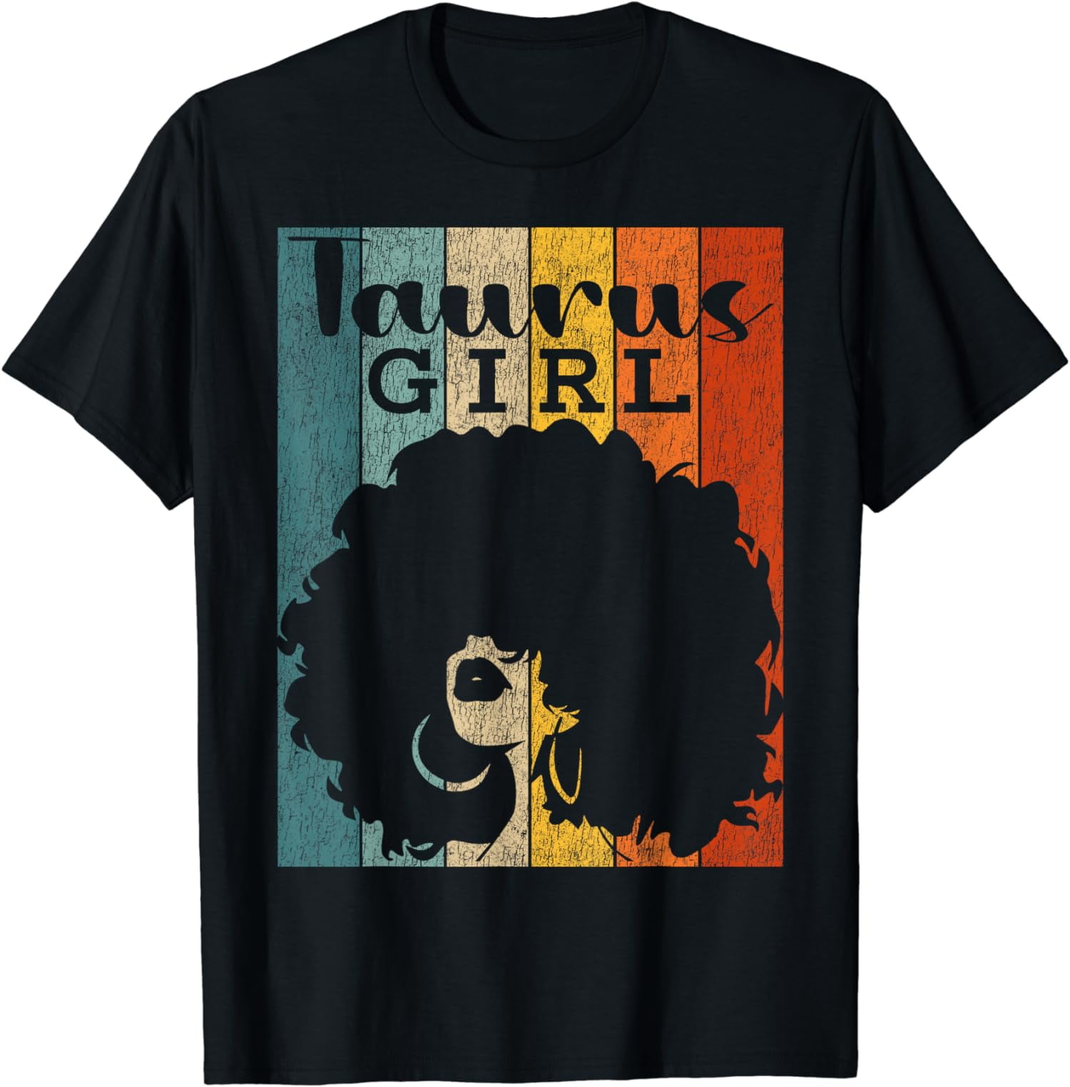 Taurus Girl Afro Natural Hair Diva Black Woman Zodiac T-Shirt - Walmart.com