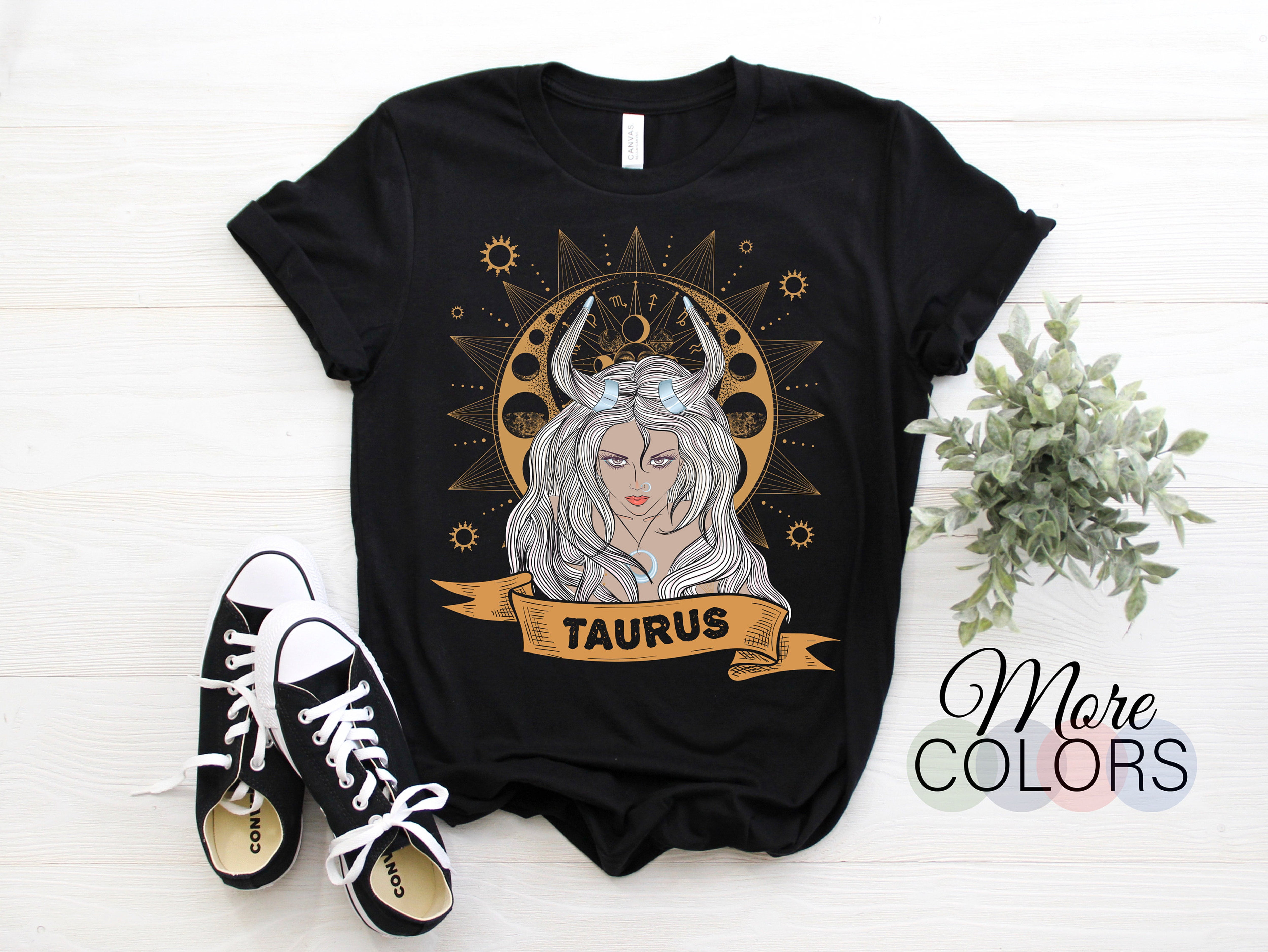Taurus Girl Horoscope Zodiac Astrological Sign Graphic Design T-Shirt ...