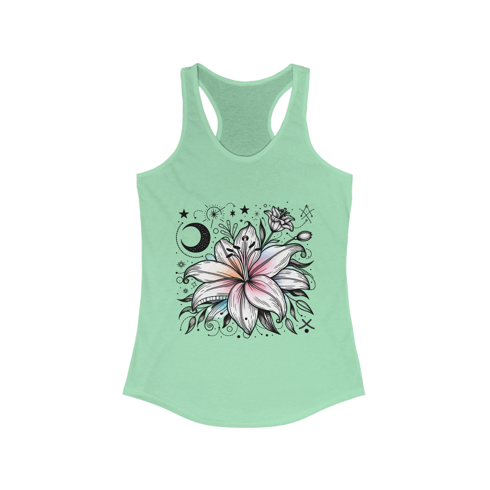 Taurus Lily Birth Flower Tank - Women's Racerback in 5 Color Options ...