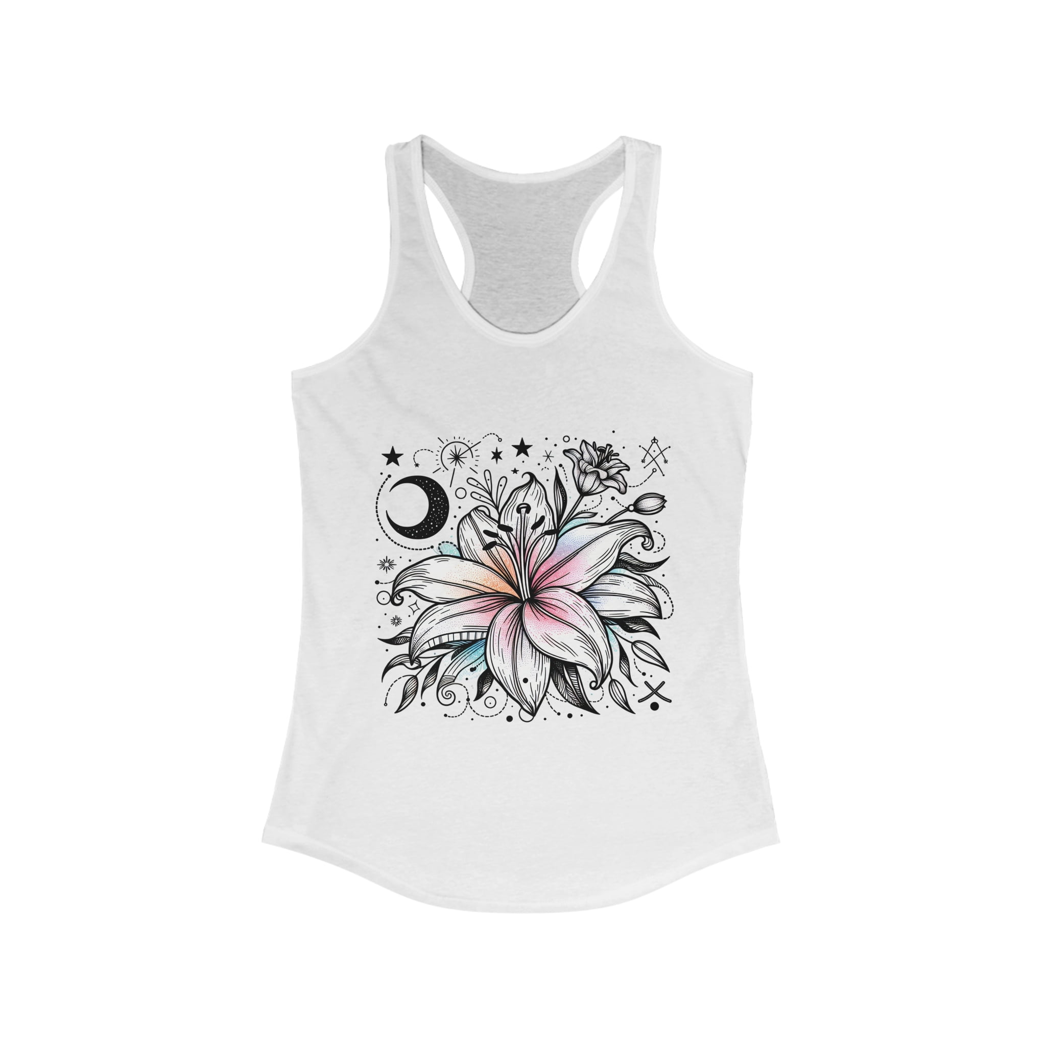 Taurus Lily Birth Flower Tank - Women's Racerback in 5 Color Options ...