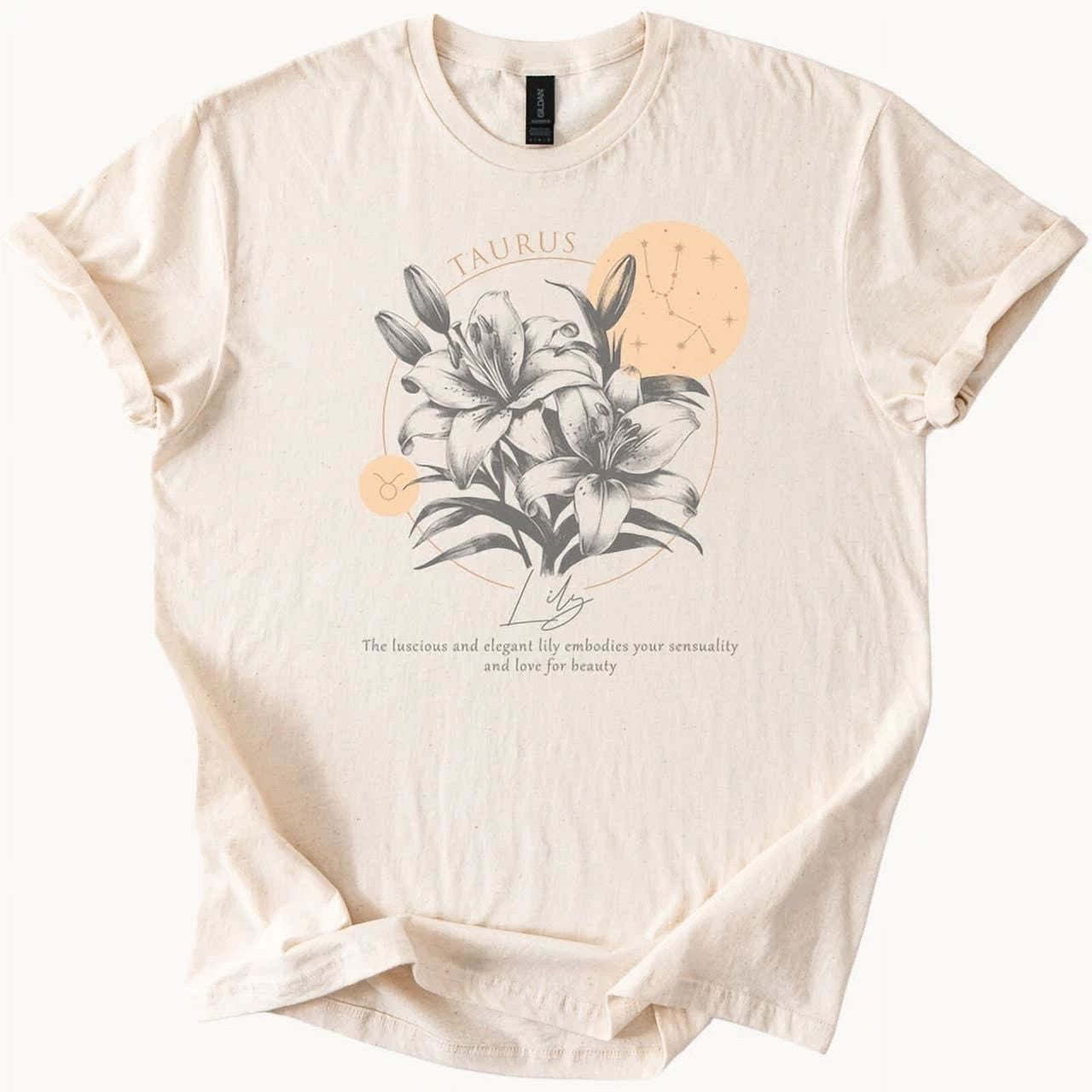 Taurus Lily Tee Zodiac Flower Shirt Unisex S-5XL Hot Trending Shirt, Vintage Birthday Gift ...