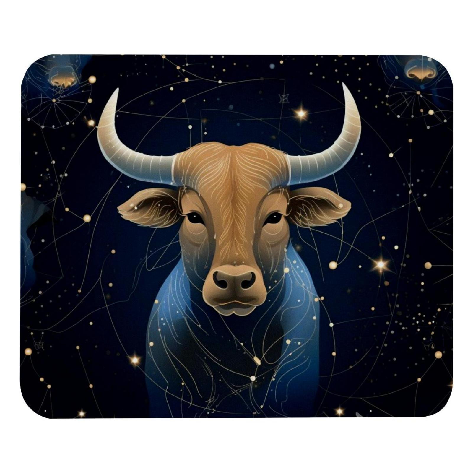 Taurus Mouse Pad , Soft Cute Computer Mouse Mat with Rubber Base, Easy to Slide, Personalized ...