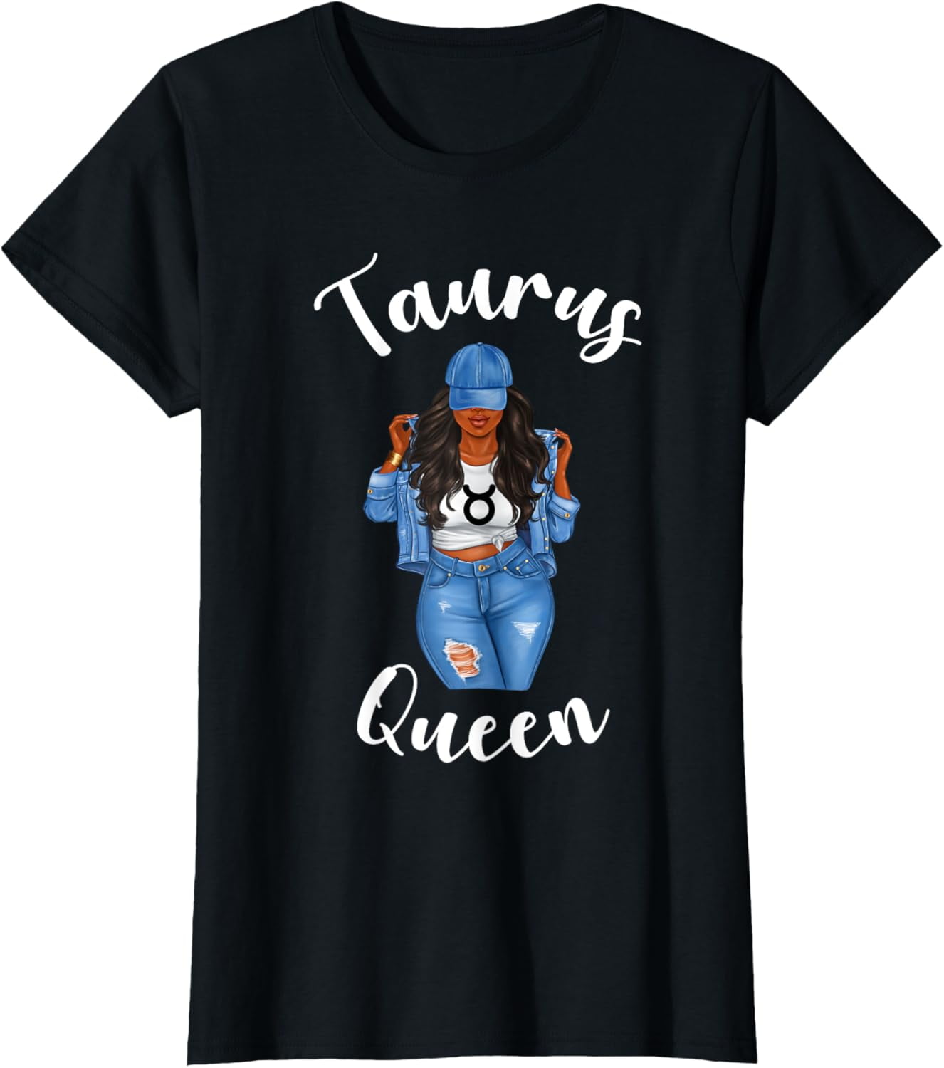 Taurus Queen African American Black Womens Zodiac Birthday T-Shirt ...