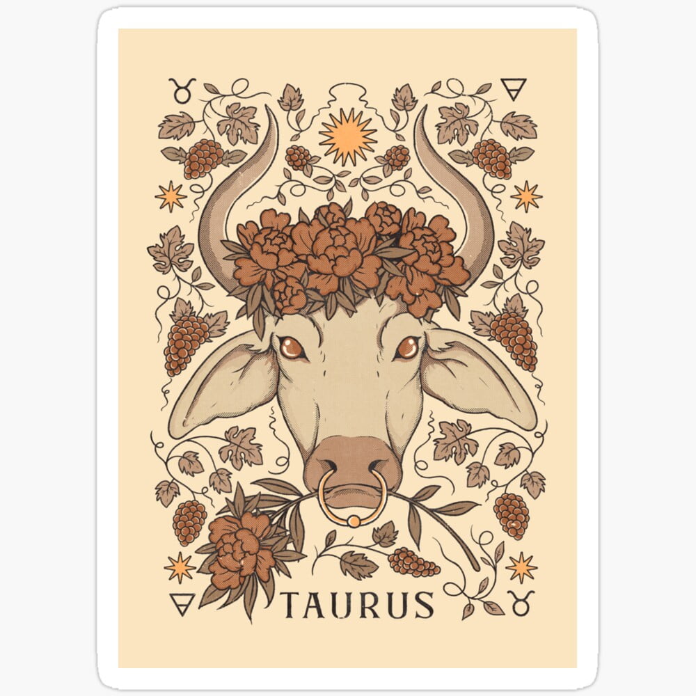 Taurus Sticker Phone Decal Water Bottle Stickers Car Decals, Laptop ...
