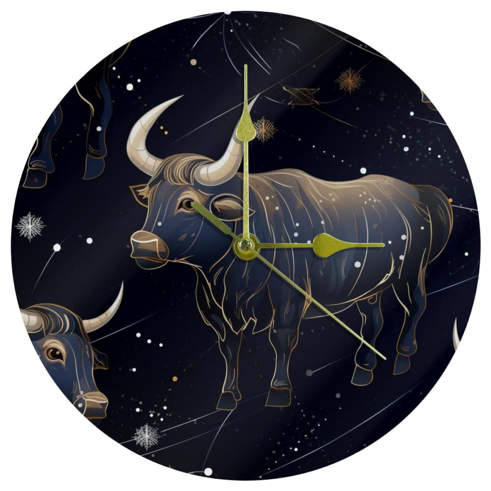 Taurus Stylish Circular Wall Clock - Durable Acrylic Material - Modern ...