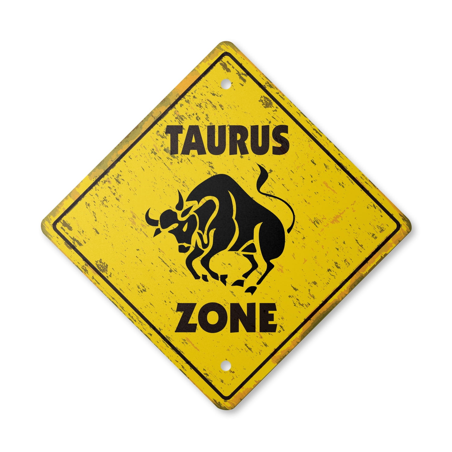 Taurus Vintage Crossing Sign Zone Xing | Indoor/Outdoor Plastic | 12 ...