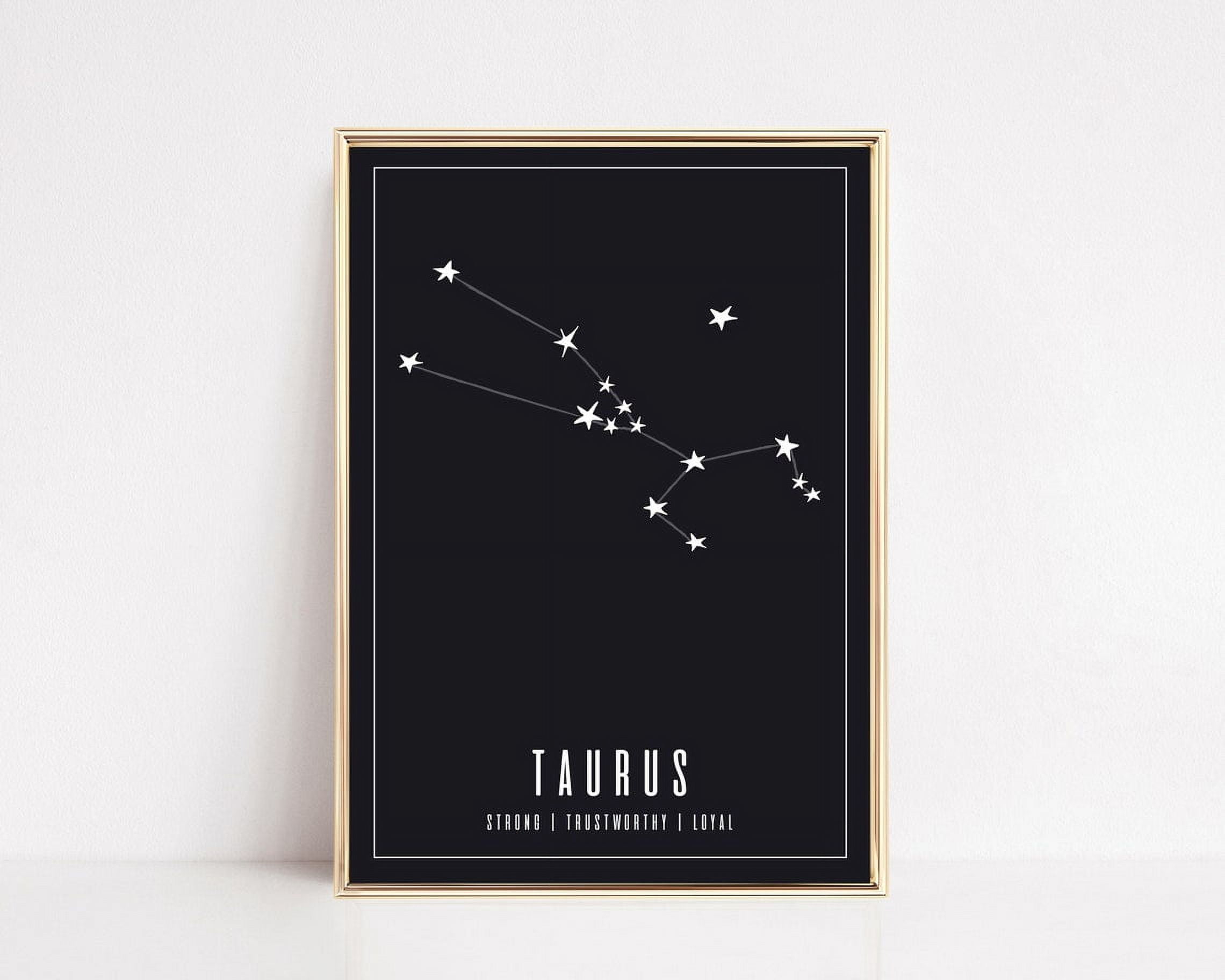 Taurus Wall Art Taurus Zodiac Print Astrology Gifts Taurus Art Zodiac ...