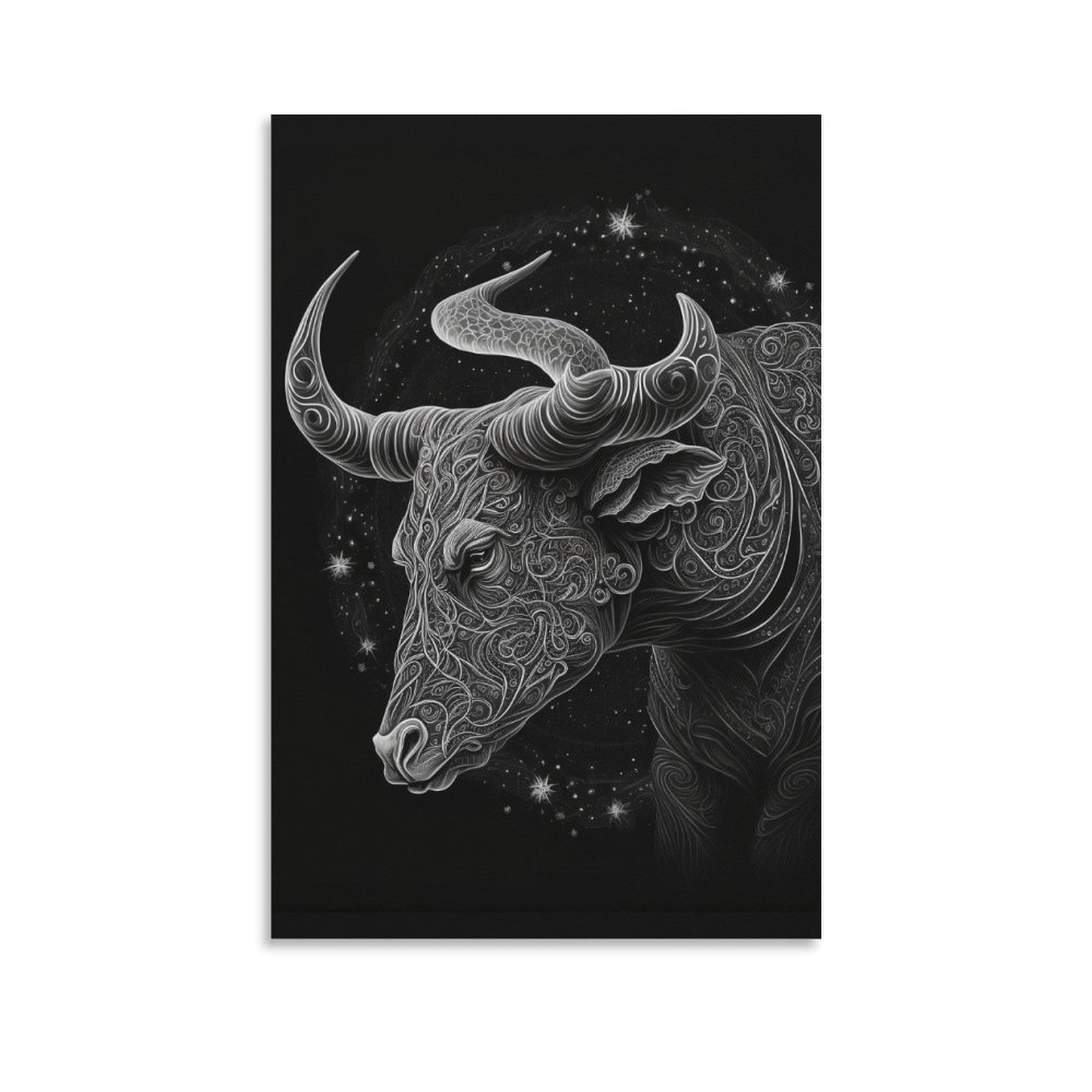 Taurus Zodiac Art Poster Room Aesthetic Poster Print Art Wall Painting ...