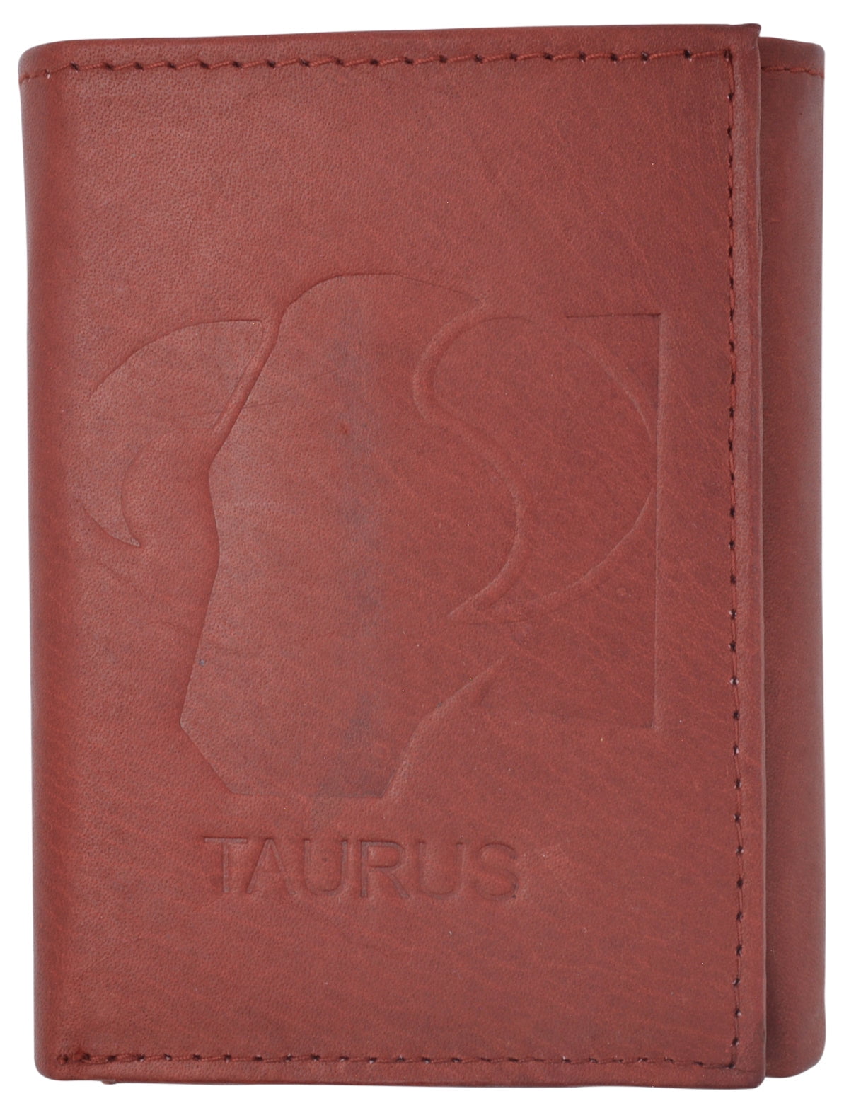 Taurus Zodiac Sign Bifold Trifold Genuine Leather Men's Wallets ...