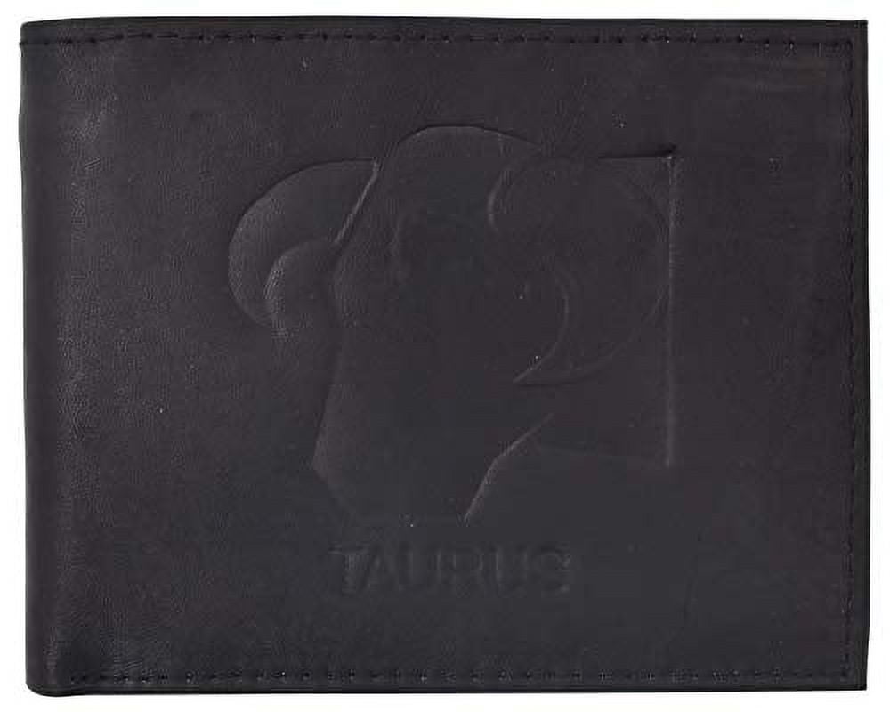 Taurus Zodiac Sign Bifold Trifold Genuine Leather Men's Wallets ...