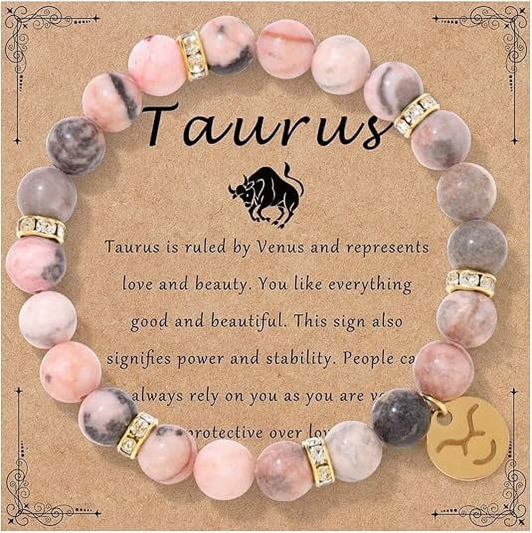 Taurus Zodiac Sign Bracelet Solid Taurus Earthy Rhythm Radiance Shining ...