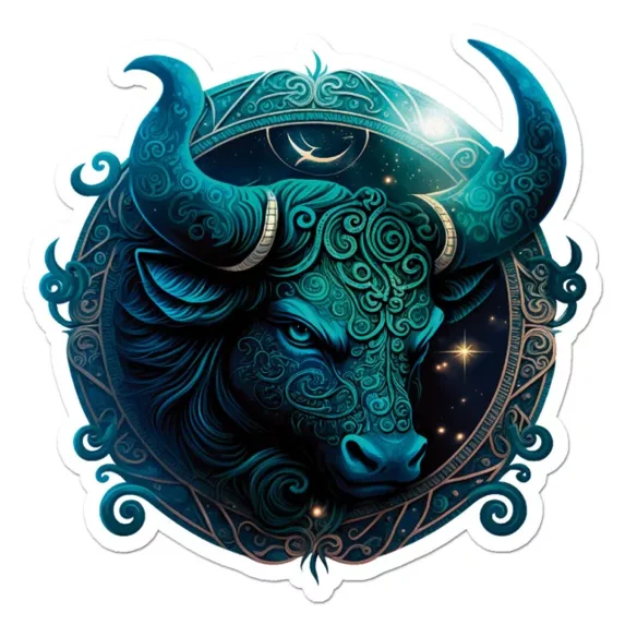 Taurus Zodiac Sign Sticker Phone Decal Water Bottle Stickers Car Decals ...