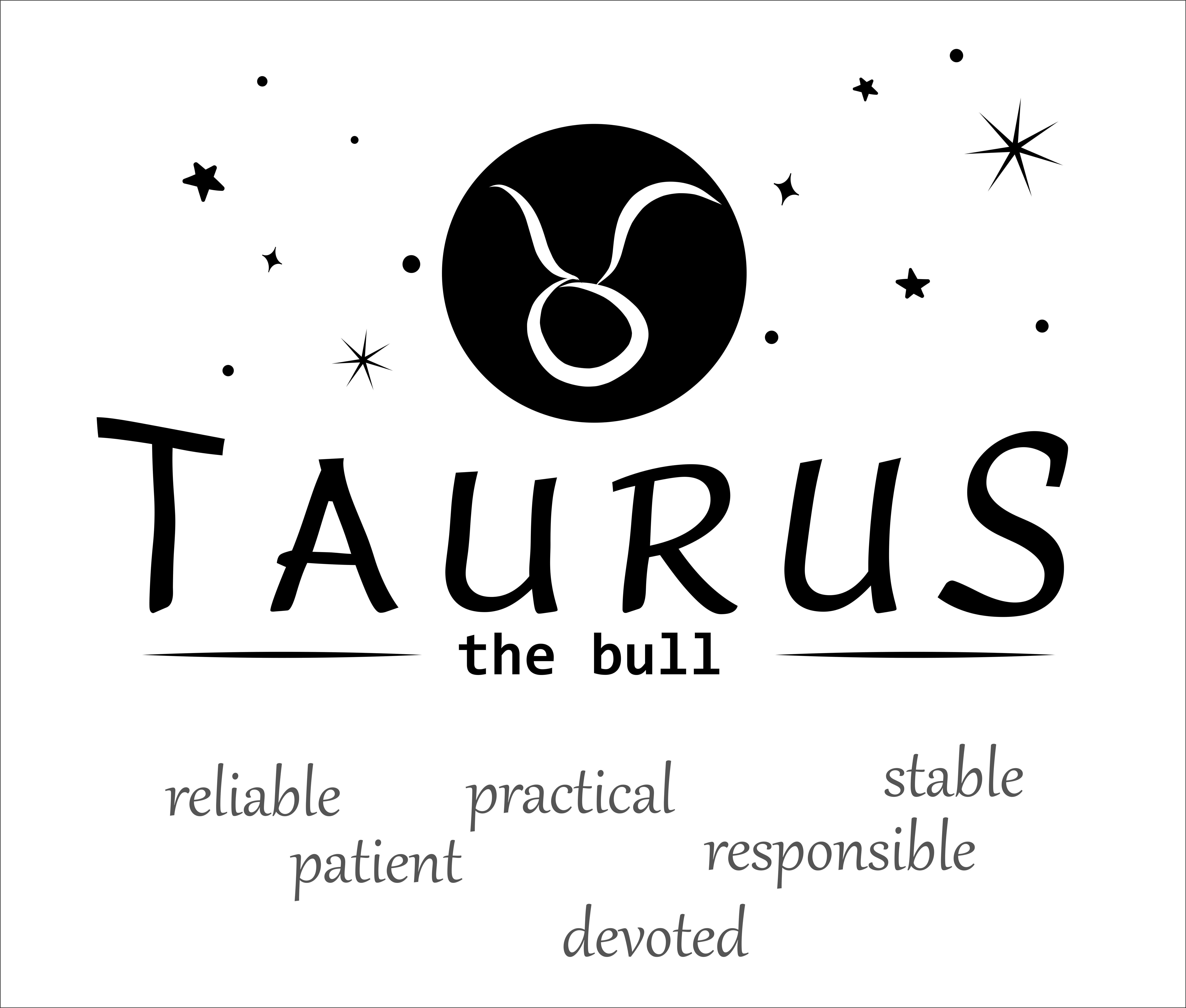 Taurus Zodiac Symbol Wall Decal | 17" x 20" DIY Vinyl Adhesive ...