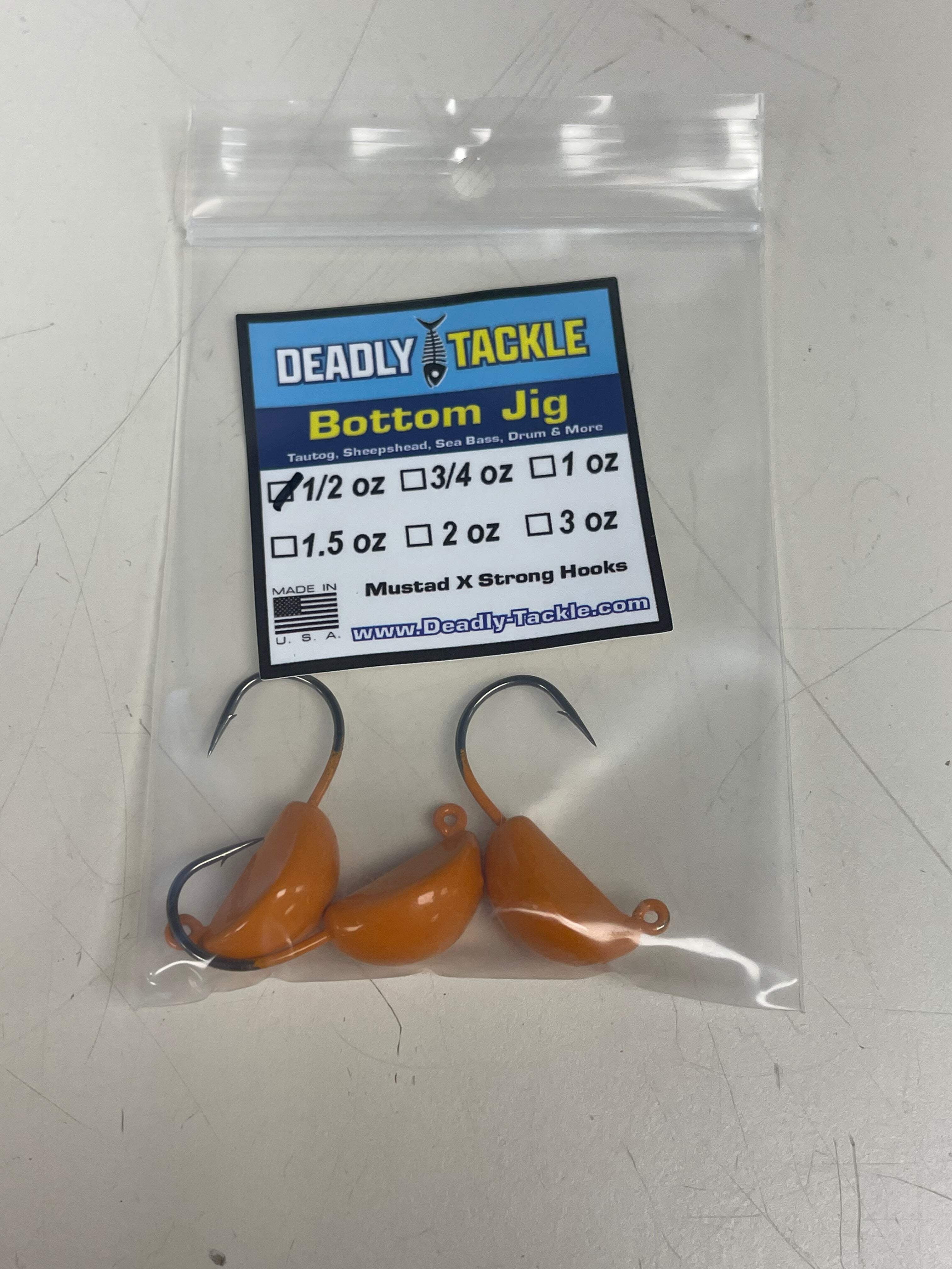 Tautog / Blackfish Bottom Jig - Orange - 3pk - Walmart.com