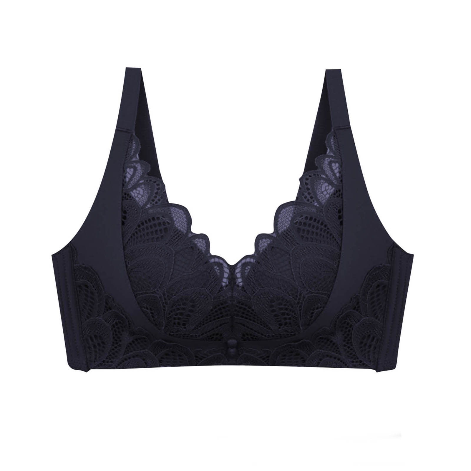 Tauxra Bras for Women,Casual Sheer Lace Wireless Bra with Lift Support ...