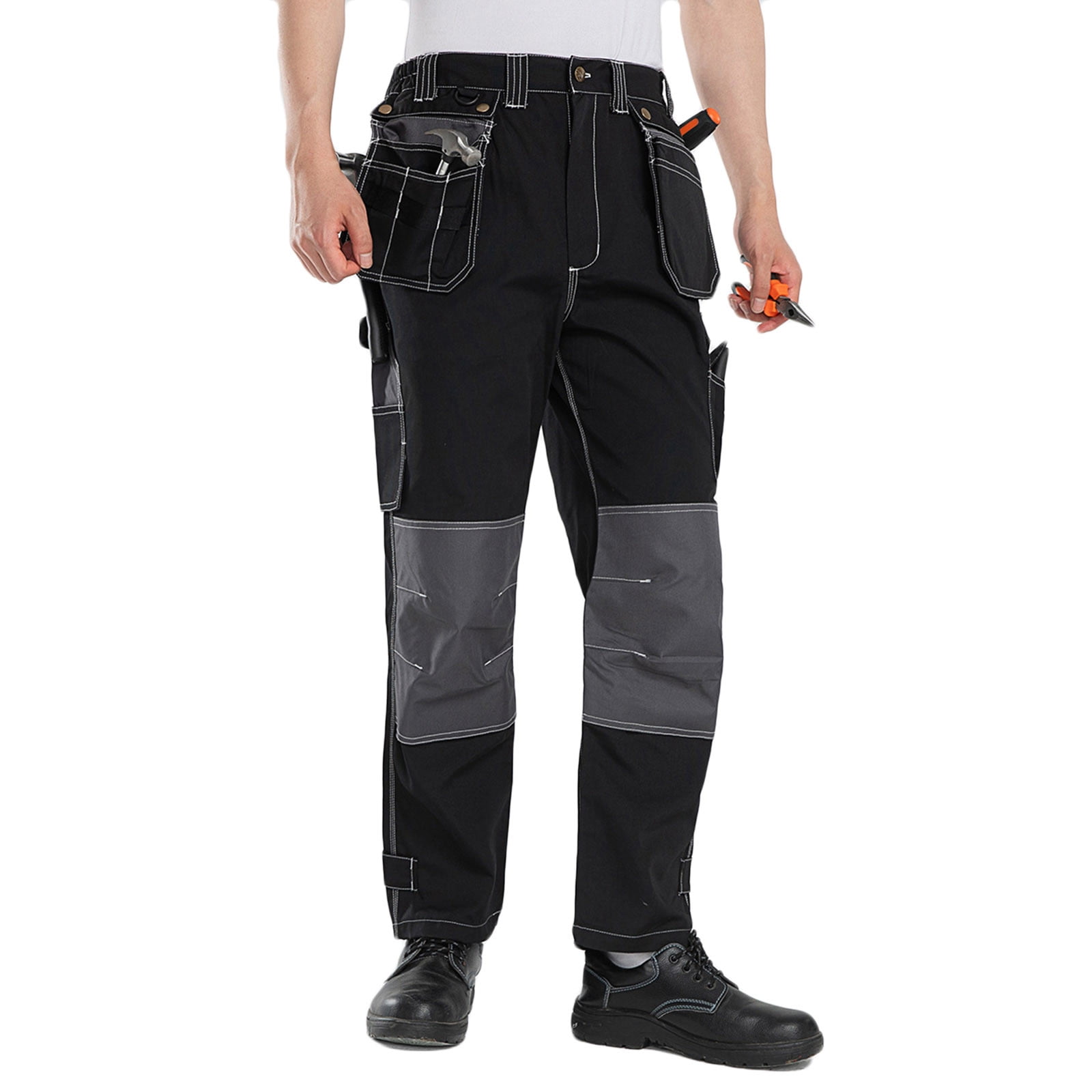 Tauxra Cargo Sweatpants for Men,Men's Color Block Work Pants Multi ...