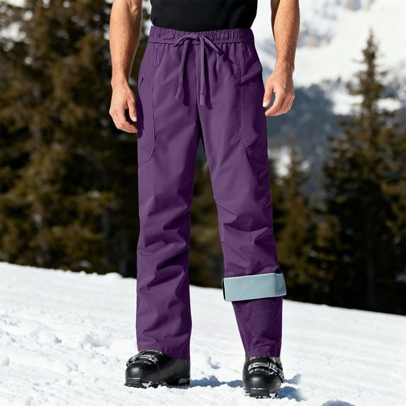Tauxra Mens Ski Pants,3 in 1 Windproof and Waterproof with Detachable ...