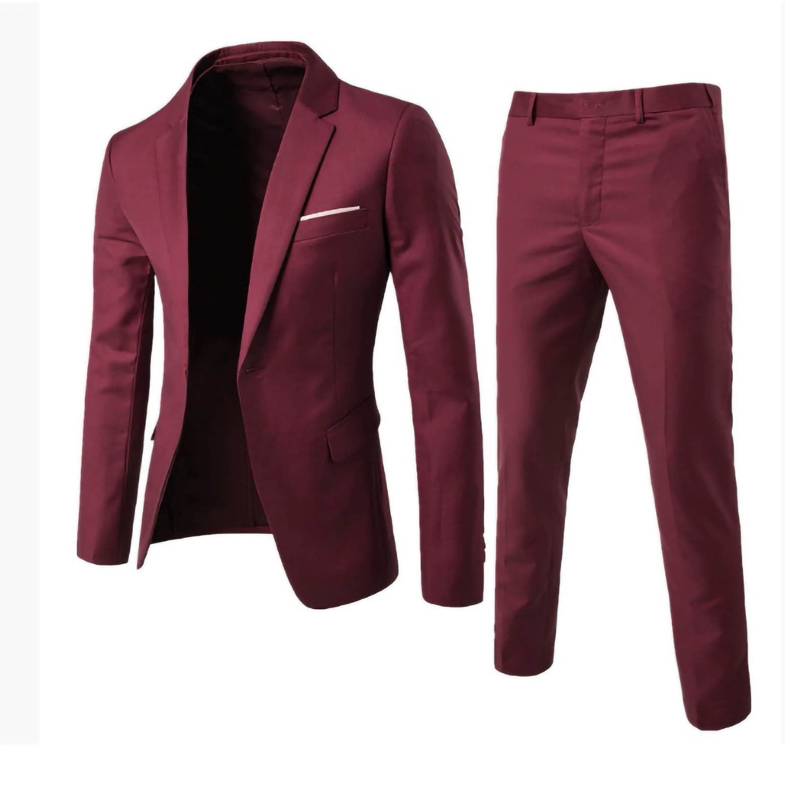 Tauxra Suits for Men,Suit for Men,Men's Solid Color Wedding Suit Set ...