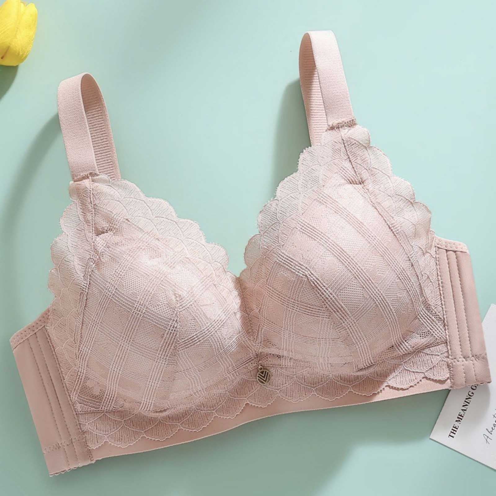 Tauxra Women's Bra Casual Embroidery Lace Bra with Comfortable ...
