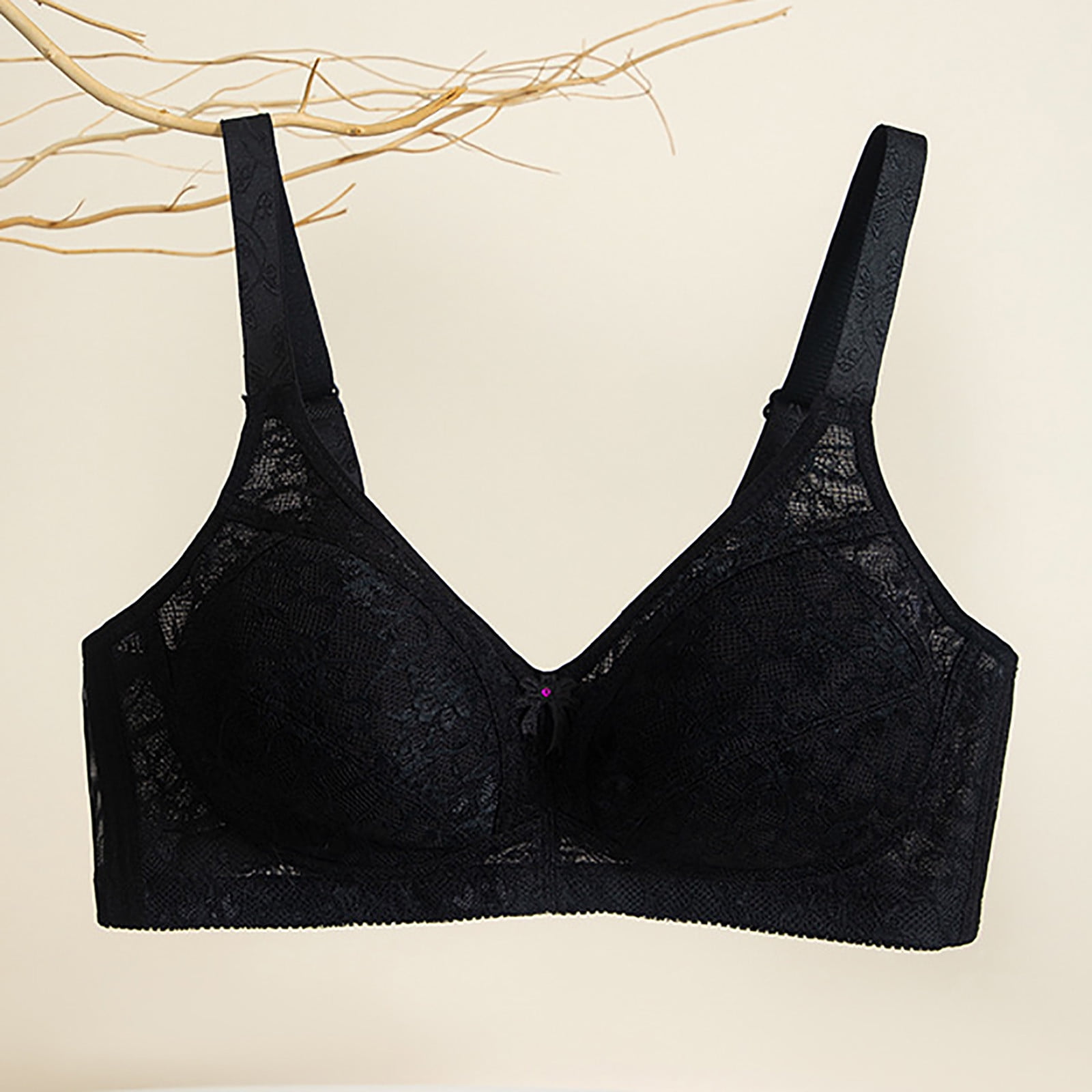 Tauxra Women's Plus Size Bra Casual Lace Breathable Bra with Support ...