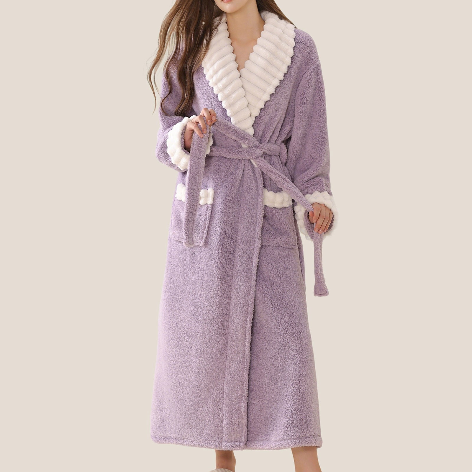 Tauxra Womens Nightgowns Soft,Women's Winter Robe,Long Fleece Thick ...