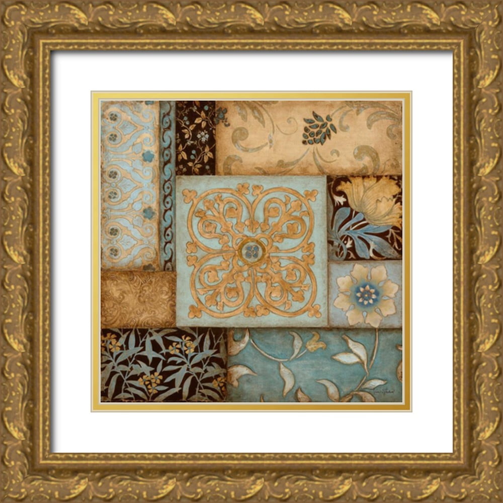 Tava Studios 12x12 Gold Ornate Wood Framed with Double Matting Museum ...
