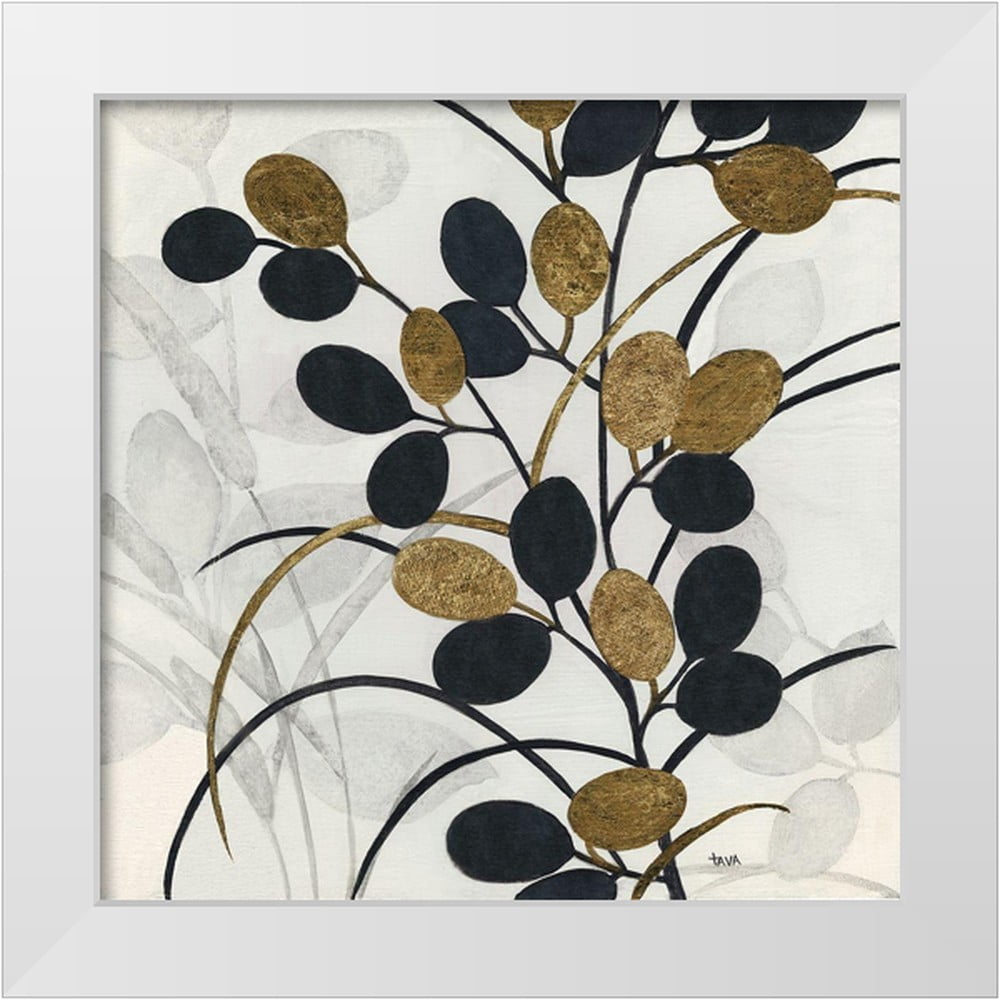 Tava Studios 12x12 White Modern Wood Framed Museum Art Print Titled - Silhouette Neutre II ...