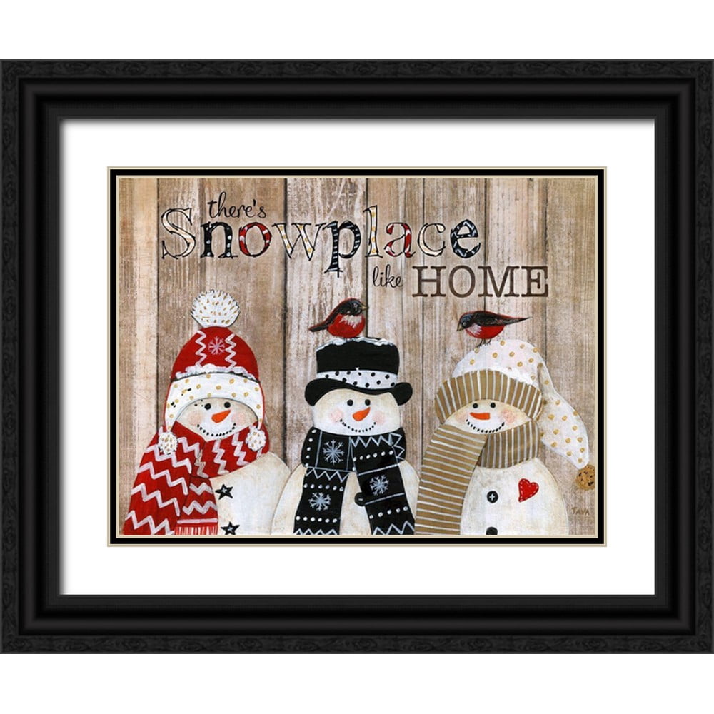 Tava Studios 14x12 Black Ornate Wood Framed with Double Matting Museum ...