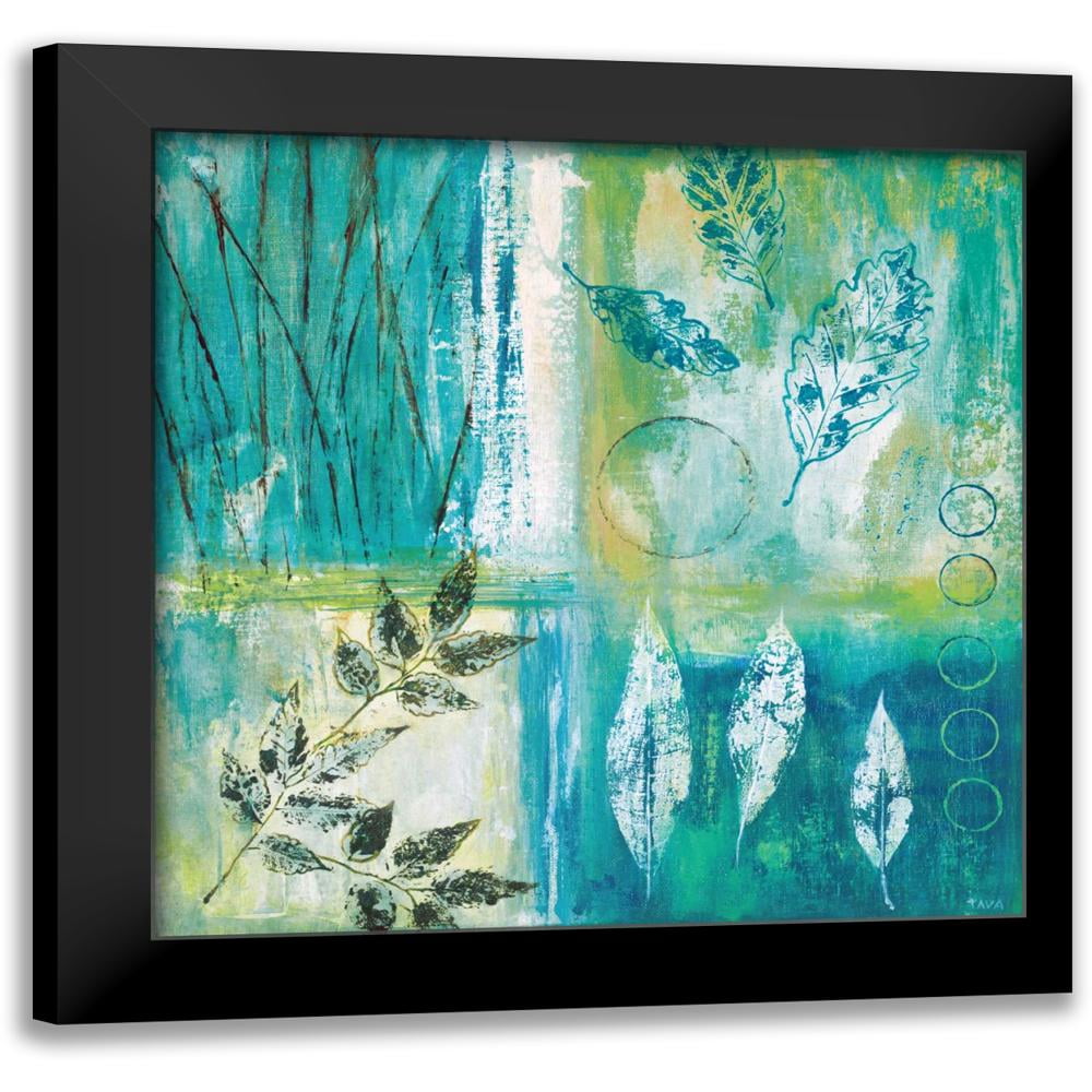 Tava Studios 15x15 Black Modern Framed Museum Art Print Titled - Teal ...