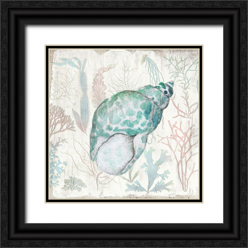 Tava Studios 15x15 Black Ornate Wood Framed with Double Matting Museum ...