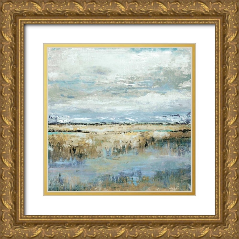 Tava Studios 15x15 Gold Ornate Wood Framed with Double Matting Museum ...
