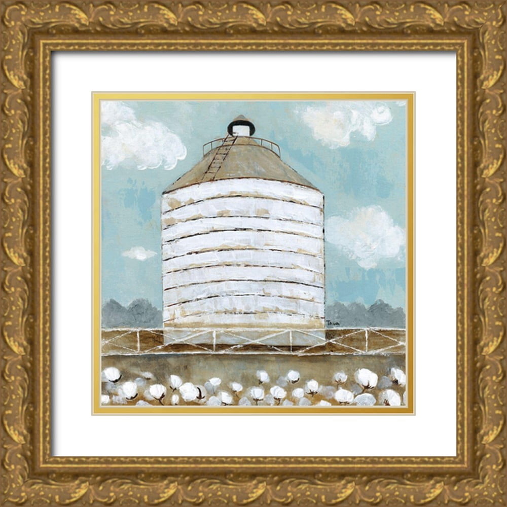 Tava Studios 15x15 Gold Ornate Wood Framed with Double Matting Museum ...