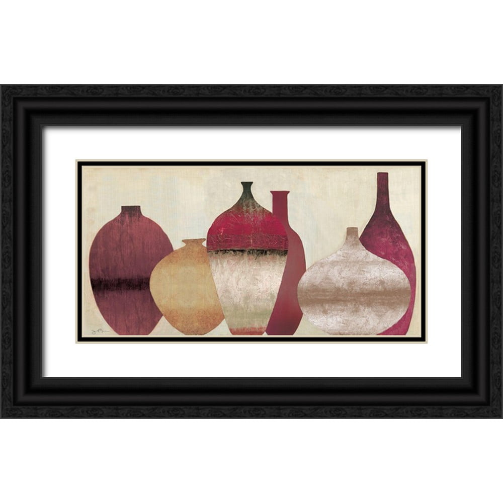 Tava Studios 18x11 Black Ornate Wood Framed with Double Matting Museum ...