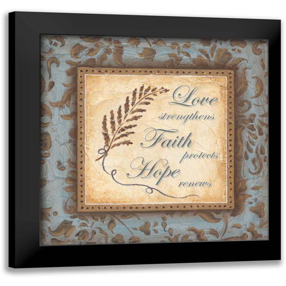 Tava Studios 20x20 Black Modern Framed Museum Art Print Titled - Love ...