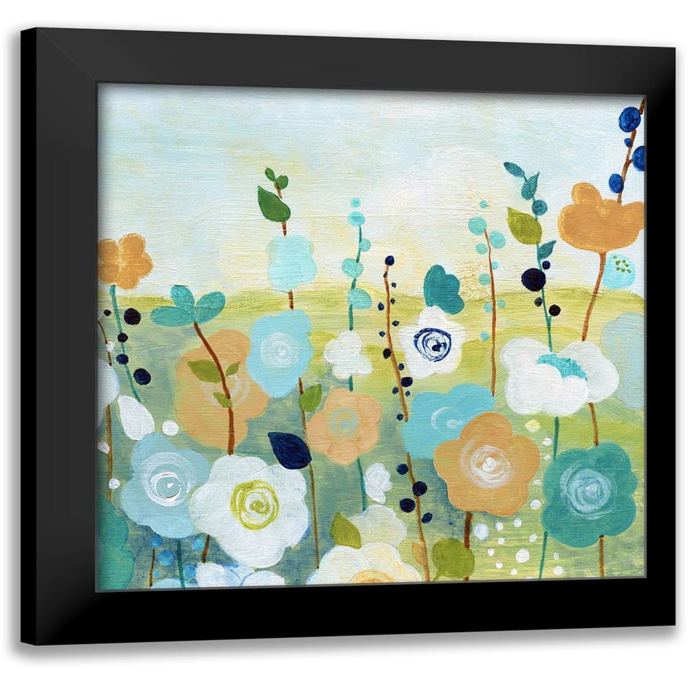 Tava Studios 20x20 Black Modern Framed Museum Art Print Titled - Matisse Flower Field I ...