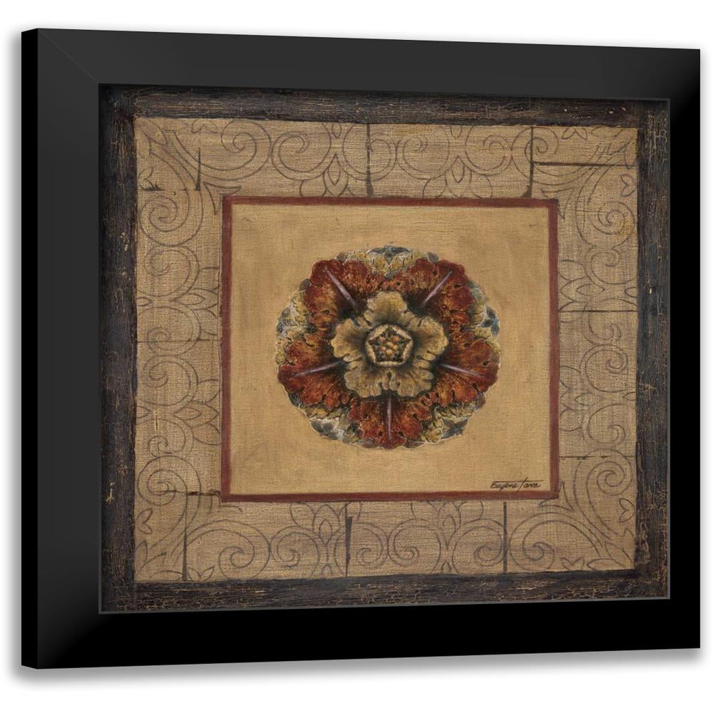 Tava Studios 20x20 Black Modern Framed Museum Art Print Titled - Rosette II - Walmart.com
