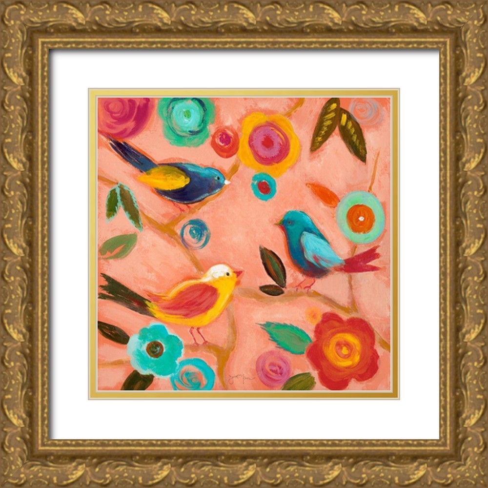 Tava Studios 20x20 Gold Ornate Wood Framed with Double Matting Museum ...